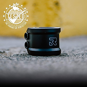 ROOT INDUSTRIES Lithium Double Clamp - Pro Trick Stunt Scooter Clamp - Compatible with Freestyle Bars Standard/Oversized - Variety of Colors - 2 Bolt 6mm Compression for Kick Push Scooter (Black)