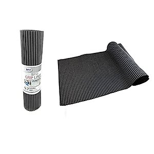 Professional Grade Heavy Duty Anti-Slip Mat Non Skid - Shelf and Drawer Liner 18" x 78.75" - Trim to Fit Black