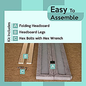 Greaton Upholstered Fabric Headboard, Twin, Beige