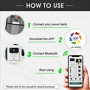 TEMSONE LED Backpack with Full-color screen, Laptop Backpack, DIY programming Backpack, Waterproof Luggage Bag for Travelling Camping Cycling, Birthday Gift for Men And Women