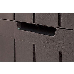 Keter 71 Gallons Gallon Water Resistant Lockable Deck Box with Wheels in Dark Brown