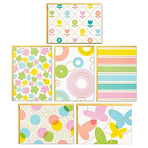 Hallmark Easter Cards, Blank Cards Assortment (24 Cards with Envelopes, Spring Flowers and Butterflies)