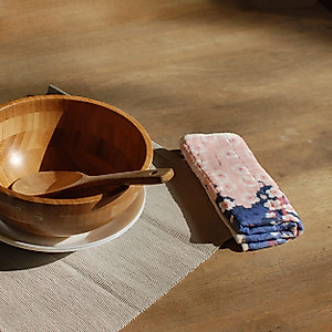 Nawrap Printed Dishcloth, Made in Japan, Durable and Absorbent, Sakura with Moon Print