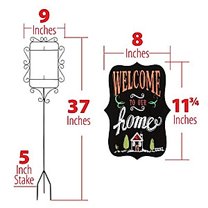 Seasonal Garden Signs Set with 8 Seasons and Steel Mounting Pole Yard Stake for Spring, Summer, Fall, and Winter Displays, UV and Weather Resistant, Outdoor Use