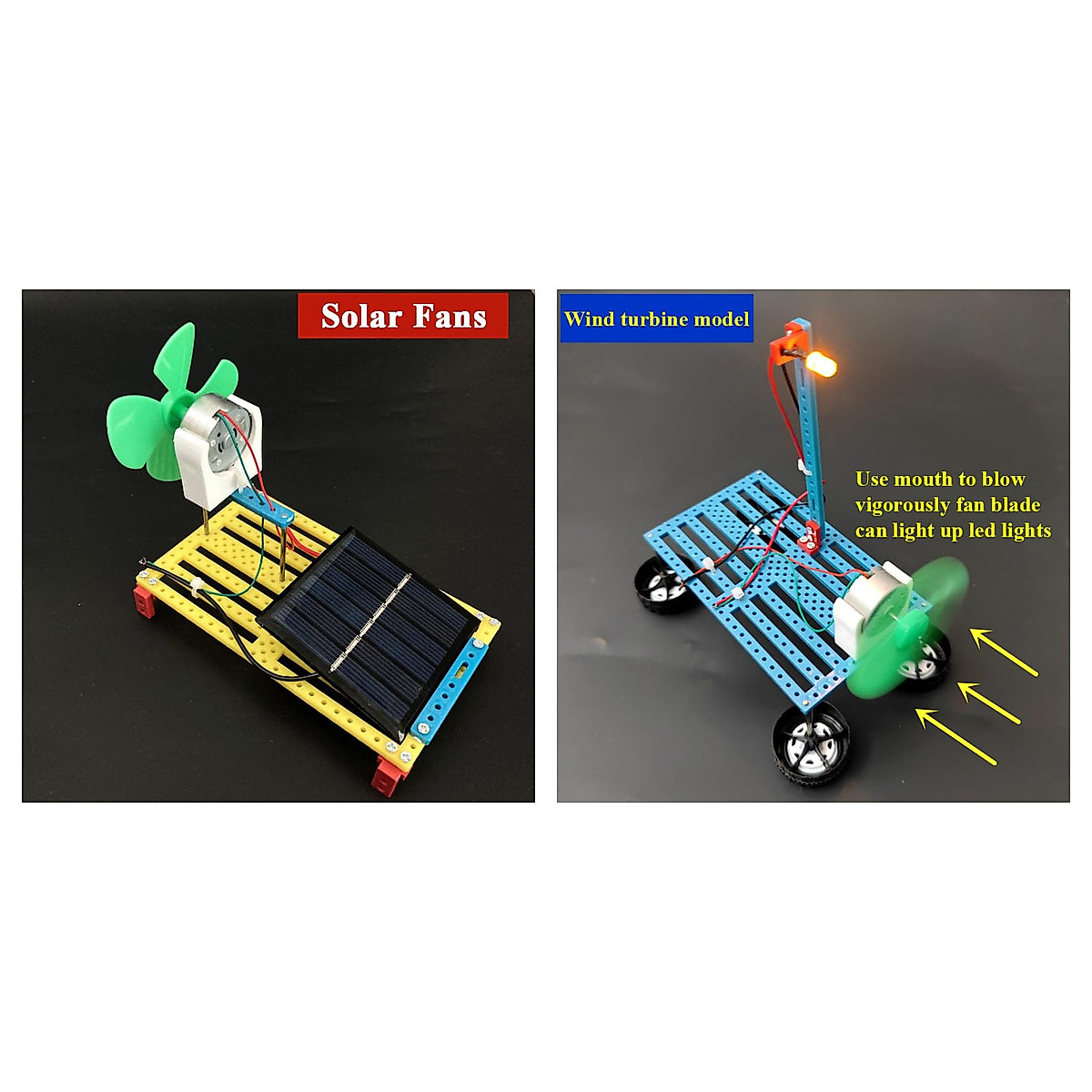 Electric Circuit Motor Kit with Solar Panel, Solar Motor Kit for Kids Physics Science Experiment Learning Kits, DIY Educational STEM Project for Kids & Teens, Girls & Boys