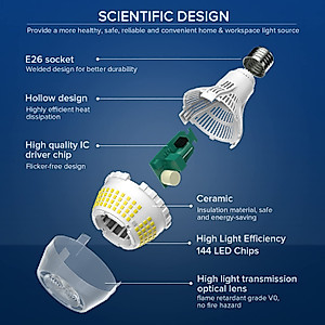 SANSI 250W Equivalent LED Light Bulb, 4000 Lumens Super Bright LED Light Bulb, E26 A21 5000K Daylight Led Light Bulbs Non-Dimmable, 22-Year Lifetime, 2 Pack 27W Energy Saving LED Bulb for Home Garage