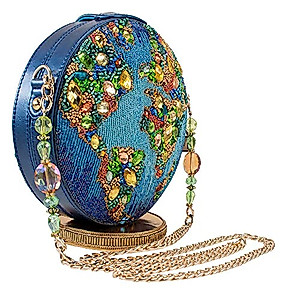 Mary Frances Going Global Beaded Crossbody Novelty Handbag, Multi