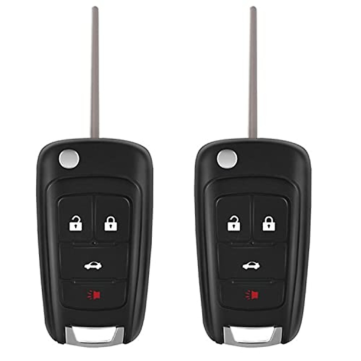 4 Buttons Keyless Entry Flip Car Remote Key Fob Fits for Chevy Equinox, Camaro 2010-2019, Cruze 2011-2016, GMC Terrain 2010-2019, B uick Regal 2011-2017 FCC: OHT01060512 315Mhz (1 Pack)