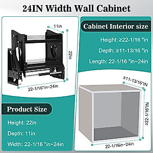 Ebusin 24 Inch Pull Down Cabinet Organizer - 2 Tier Kitchen Cabinet Pull Down Shelf for Space-Saving Convenience. Ideal Spice Rack Organizer for Kitchen Cabinets.