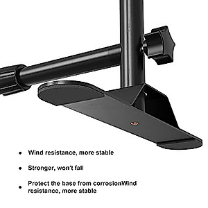 8'x8' Heavy Duty Backdrop Banner Stand,with Thicker Professional Large Telescopic Connecting Pipe,Fit Trade Show and Display Booth Exhibitor Background,with Carrying Bag（Black)