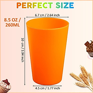 60 Pieces Plastic Kids Cups, 8.5 oz Reusable Plastic Cups Children Drinking Cups Juice Tumblers for Toddler Adults for Parties School Dishwasher Safe, 6 Colors