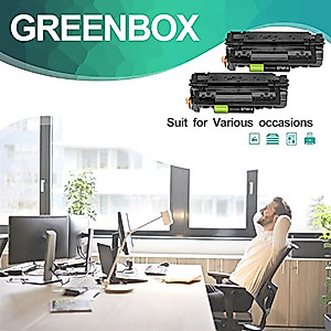 GREENBOX Remanufactured Q7551A High Yield Toner Cartridge Replacement for HP 51A Q7551A for HP Laserjet P3005 P3005d P3005n P3005dn P3005x Printer (2 Black, 6,500 Pages)