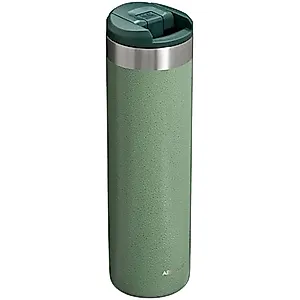 Stanley AeroLight Transit Bottle 20 oz | Locking Drink Through Lid | Leak Resistant Water Bottle or Coffee Travel Mug | Lightweight Insulated Stainless Steel | BPA-Free | Hammertone Green