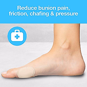 ZenToes Bunion Pain Relief Pads to Wear with Shoes - Moleskin Guards Protect Feet for Men and Women, All-Day Water-Resistant Self-Stick Adhesive - 24 Cushions
