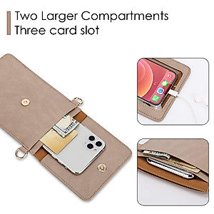 AnsTOP Small Crossbody Cell Phone Purse for Women - Lightweight PU Leather Crossbody Bag for Women Mini Phone Pouch Purse Best Gift