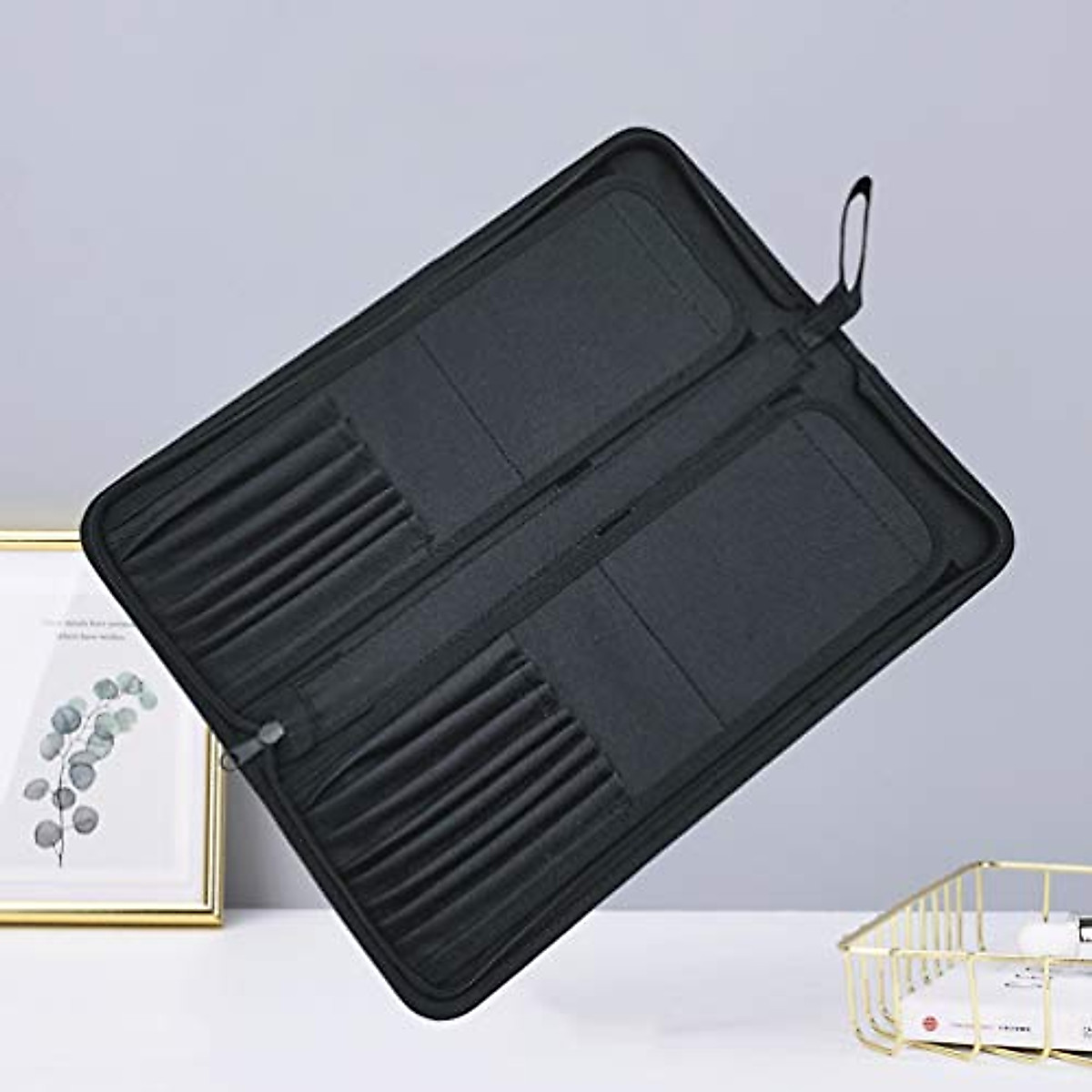 NUOBESTY Pencils Roll Canvas Brush Wrap Rollable Pouch Pen Art Paint Brush Holder Storage for Students Artist