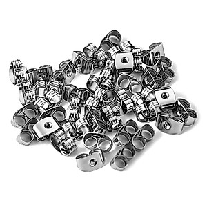 Gold Earring Posts and Backs - 400 Pcs 316L Stainless Steel Hypoallergenic Earring Studs for Jewelry Making with Butterfly Earring Backs, Earring Making Kit for DIY Jewelry (Gold)