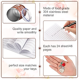 12 Pcs Teacher Appreciation Week Gifts in Bulk for Women, Teach Love Inspire Tumbler Set 12 oz Wine Cup with Mini Journal Notepads Keychains Teachers Day Gifts Graduation Retirement Gifts(Rose Gold)