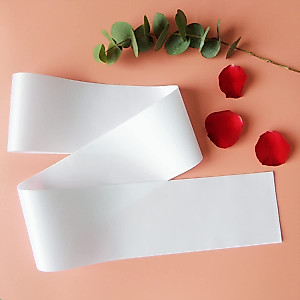 Docooniver 6pcs White Sashes Blank for Pageants,Senior Sashes 2024,Prom Queen Sashes Plain Satin Sashes Custom Personalized Sashes.
