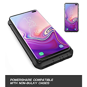 SUPCASE for Samsung Galaxy S10 Plus Case with Satnd (Unicorn Beetle Pro), [Built-in Belt Clip] Heavy Duty Shockproof Protective Phone Case Without Built-in Screen Protector for Galaxy S10 Plus, Black