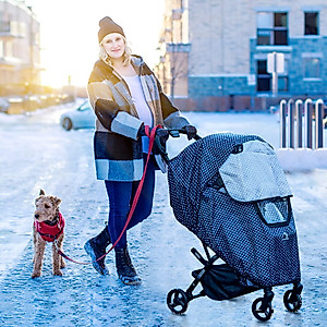 Stroller Rain Cover,Stroller Cover for Winter,Universal Stroller Accessory,Waterproof,Windproof,Breathable,Protect from Rain Wind Snow,Cold,Baby Travel Weather Shield