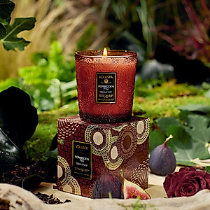Voluspa Forbidden Fig, Classic Boxed Candle, 9 oz, 60 Hour Burn Time, All Natural Wicks and Coconut Wax for Clean Burning, Vegan, Poured in The USA