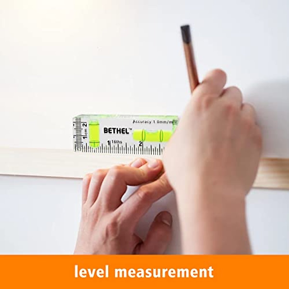 T-Type Level Mini Bubble Level Two directions Spirit Level Shatterproof Cross Check Bubble Level Picture Hanging Levels Mark Measuring Instruments Layout Tools (75×25×15(MM))