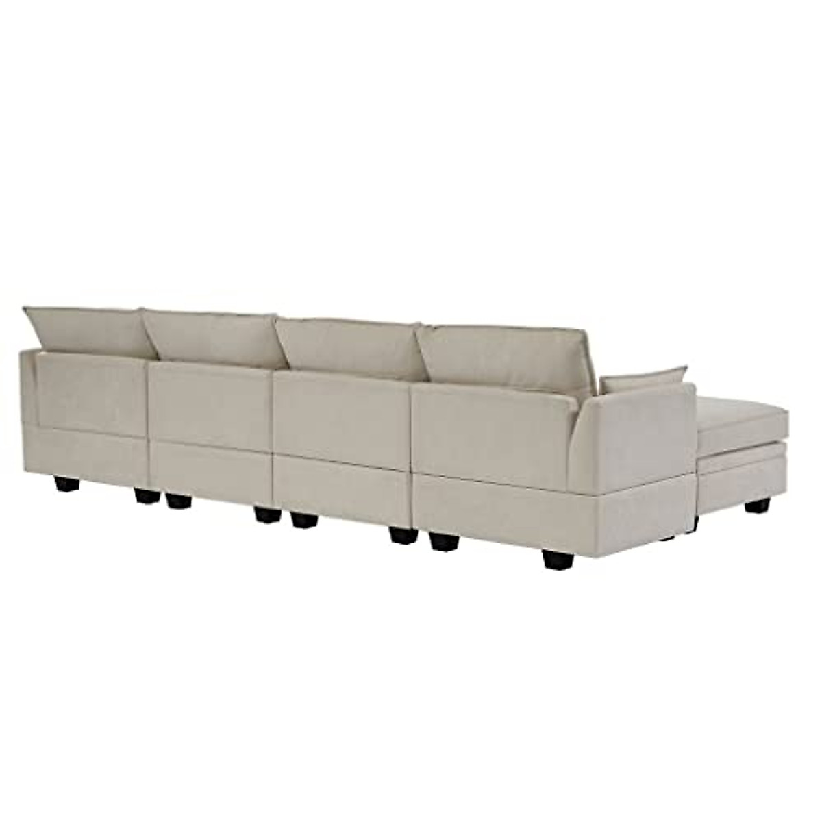 YEBDD Large U-Shape Modular Sectional Sofa, Convertible Sofa Bed with Reversible Chaise for Living Room,