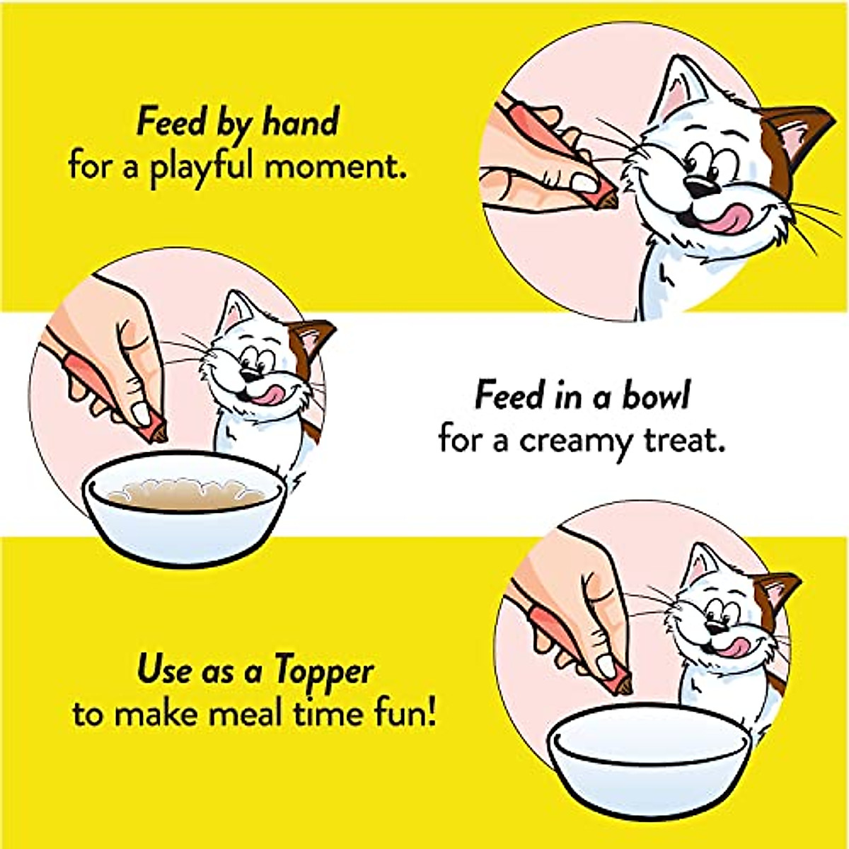 Temptations Creamy Puree with Salmon Lickable, Squeezable Cat Treats, 0.42 oz Pouches, 24 Count