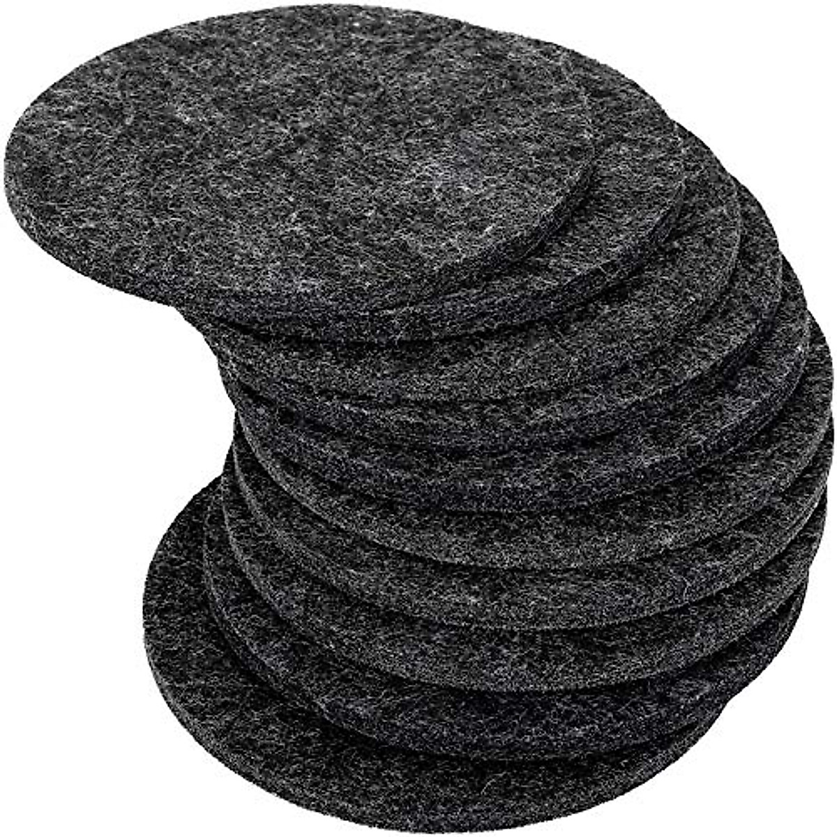 Urbanstrive Eco-Friendly 100% Biodegradable Coasters with Holder, Set of 10, Absorbent Felt Coasters for Drinks Bar Home, 4 Inch (Black Round)