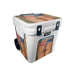 MightySkins Skin Compatible with Yeti Roadie 48 Wheeled Cooler - Sandy Cheeks | Protective, Durable, and Unique Vinyl Decal wrap Cover | Easy to Apply, Remove, and Change Styles | Made in The USA