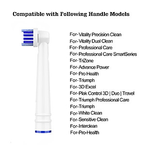 Replacement Toothbrush Heads Compatible with Oral B Braun,8 Pack Professional Electric Toothbrush Heads Brush Heads Refill for Oral-B 7000/Pro 1000/9600/ 500/3000/8000