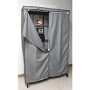 Formosa Covers Storage Shelving Unit Cover, fits Racks 60" Wx18 Dx72 H (Cover only Grey Color)