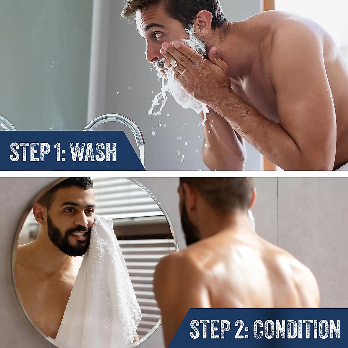 Mountaineer Brand Basic Beard Bundle | Beard Wash and Conditioner for Men | Beard Shampoo / Beard Conditioner Set | Citrus & Spice Scent | 2 Count 8oz