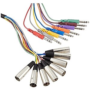 Hosa STX-807M Balanced Snake, 1/4 in TRS to XLR3M, 7 m