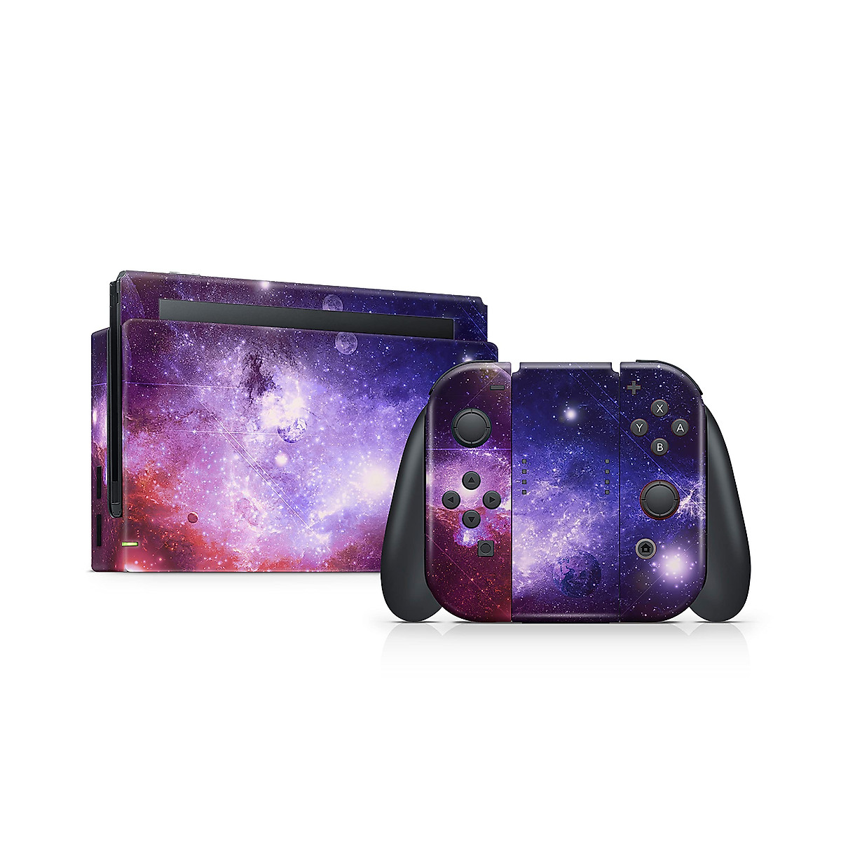 Tacky Design Galaxy Skin Compatible with Nintendo Switch Skin Wrap Cover, Planets Skin for Nintendo Switch Stickers, Premium Vinyl 3M Full Wrap Decal
