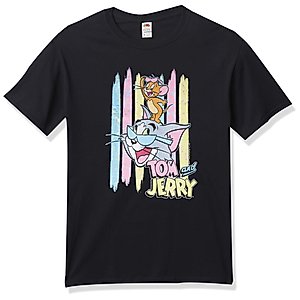 Tom and Jerry Men's 90'S Pastel Sunglasses Tj T-Shirt, Black, 3X-Large