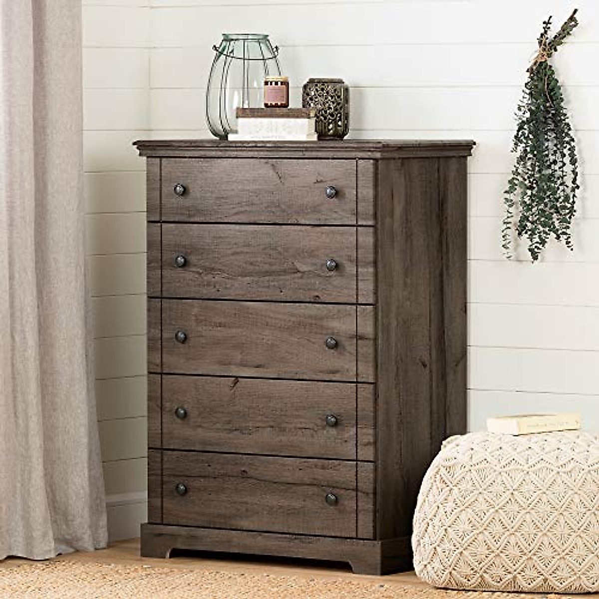 South Shore Avilla 5-Drawer Chest, Fall Oak