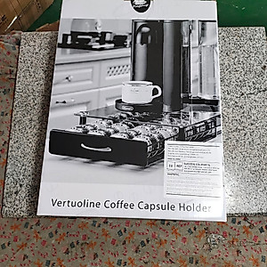 Flagship for Nespresso Pod Holder Drawer Coffee Pod Organizer Storage for Nespresso Capsules Holder Glass Storage Tray Vertuo 40 Pods