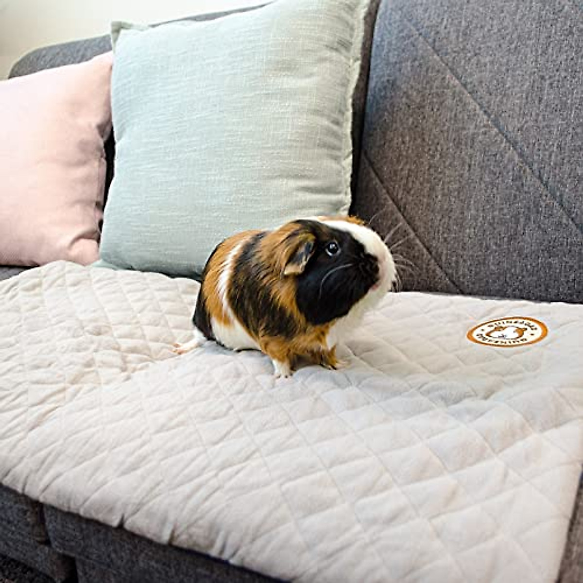 GuineaDad Liner | Guinea Pig Fleece Cage Liners | Guinea Pig Bedding | Extra Absorbent Bamboo | Waterproof Bottom (C&C 2x1, Grey)
