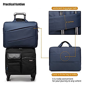 CoolBELL 17.3 inch Laptop Messenger Bag Multi-functional Briefcase Multi-compartment Handbag Include shoulder strap For Macbook/Acer/HP/Dell Alienware/Lenovo/Men/Women (Blue)