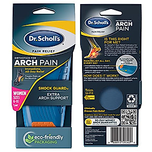 Dr. Scholl&#039;s ARCH Pain Relief Orthotics, Insoles for Women (6-10), 1 Pair Shoe Inserts