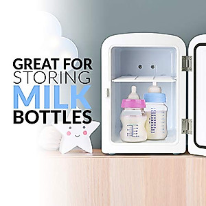 Nostalgia RF6RRAQ Retro 6-Can Personal Cooling and Heating Mini Refrigerator with Carry Handle for Home Office, Car, Boat or Dorm Room-Includes AC/DC Power Cords,,1 cubic feet, Aqua