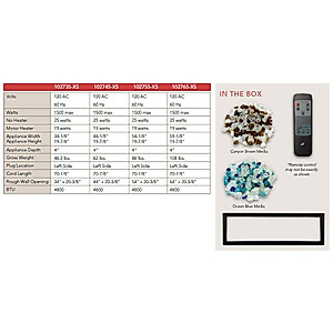 Remii 65" Extra Slim Indoor or Outdoor Electric Fireplace