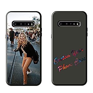 GSDMFUNNY Custom Customize Picture Phone Cases for LG V60 ThinQ 5G Personalized Photo Text Protective Phone Cases Compatible with LG V60 ThinQ 5G Soft Black TPU Phone Case Gifts
