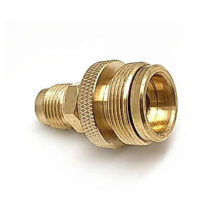 Acxico 2 pcs Grill Stove 1lb Propane Tank Regulator Adapter Connection to 3/8" Male Flare