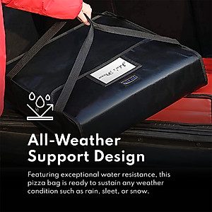 New Star Foodservice 51131 Insulated Pizza Delivery Bag, 24" by 24" by 5", Black