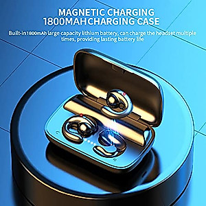 schicj133mm Bone Conduction Headphones - S19 Bone Conduction TWS Bluetooth 5.0 Handsfree Wireless Earphones Sport Earbuds - Red