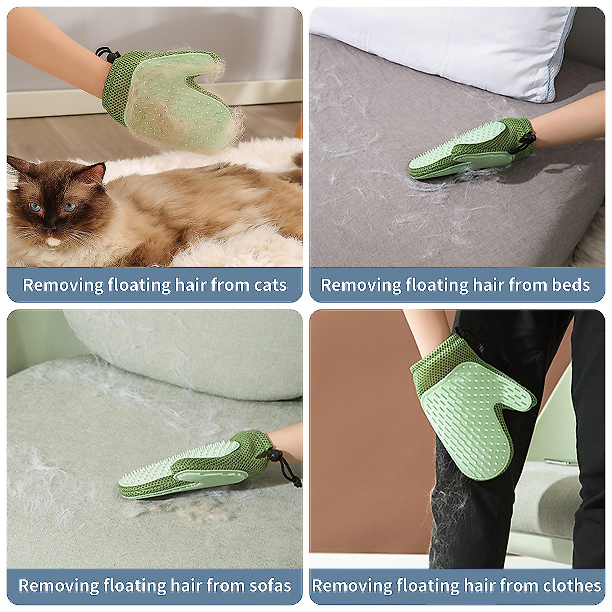 Gooad Cat Clippers for Matted Hair, Cat Grooming Kit, Cordless Cat Shaver for Long Hair, Low Noise Paw Trimmer, Cat Hair Trimmer for Grooming,Quiet Pet Hair Clippers Tools for Cats Dogs (Blue)