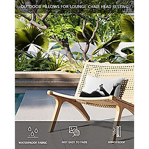 Chaise Lounge Head Resting Pillows The Shadow of Sexy Lady with High Heels Outdoor Lumbar Pillows Waterproof Patio Furniture Pillow with Insert Adjustable Elastic Stripe for Recliner Beach Chairs